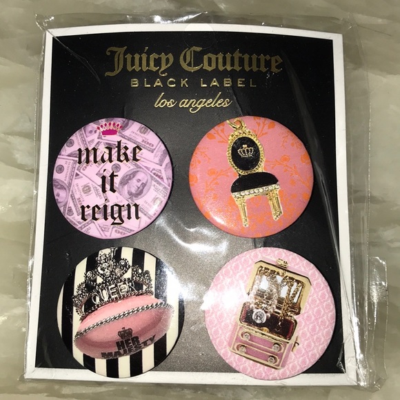 Juicy Couture | Accessories | Juicy Couture Black Label Pins Set | Poshmark